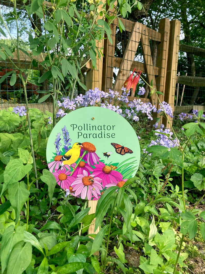 Pollinator Garden Sign | Native Plants Wildlife Habitat | Aluminum ...