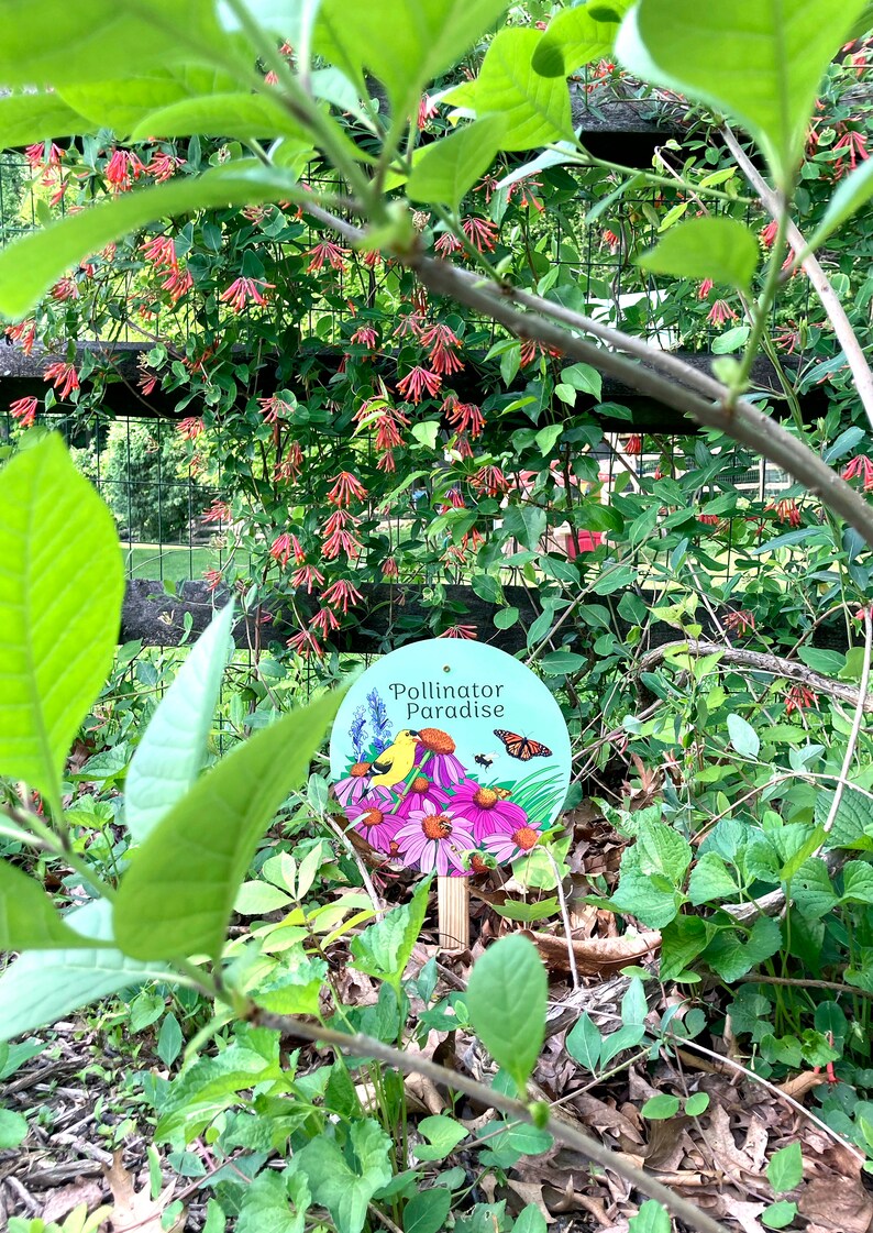 Pollinator Garden Sign | Native Plants Wildlife Habitat | Aluminum ...