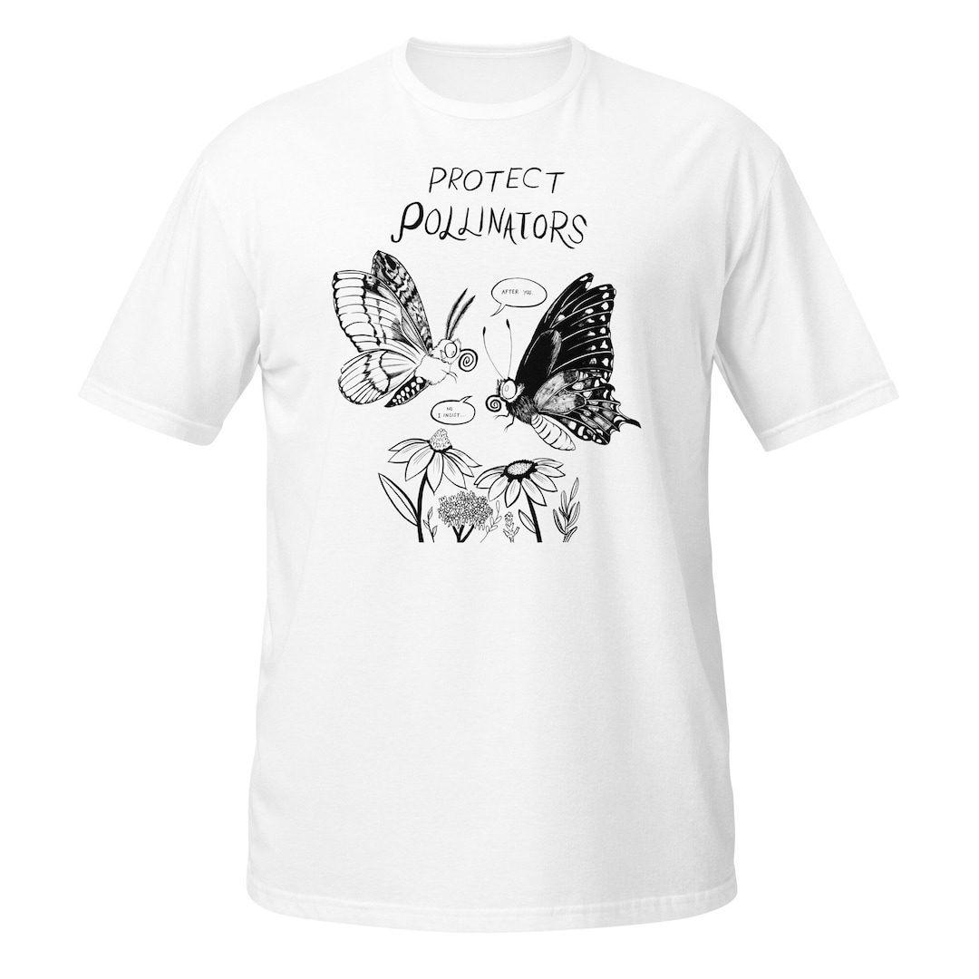 Protect Pollinators Butterfly Moth Comic Short-sleeve Unisex T-shirt - Etsy