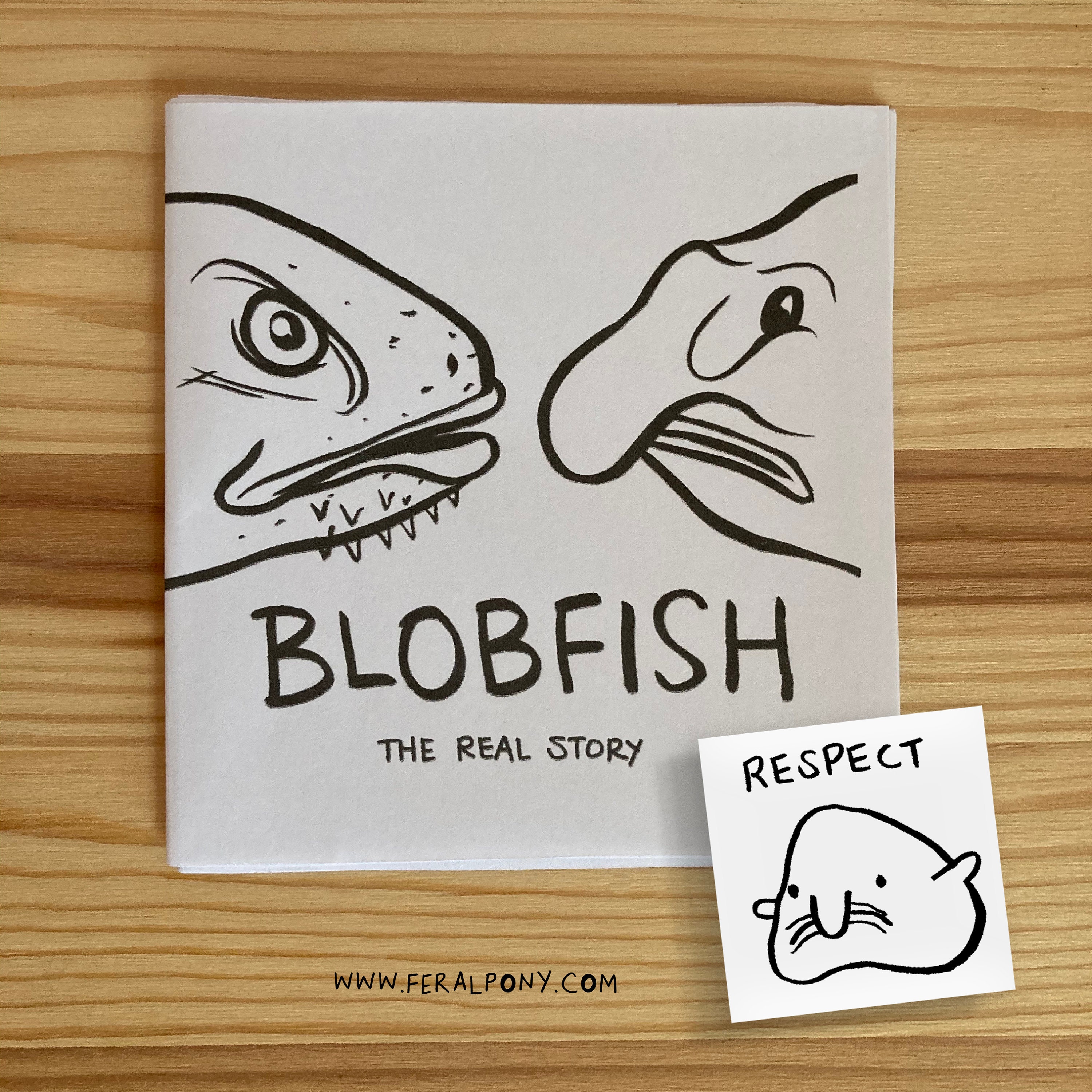 Blobfish Mini Comic and Temporary Tattoo - Etsy