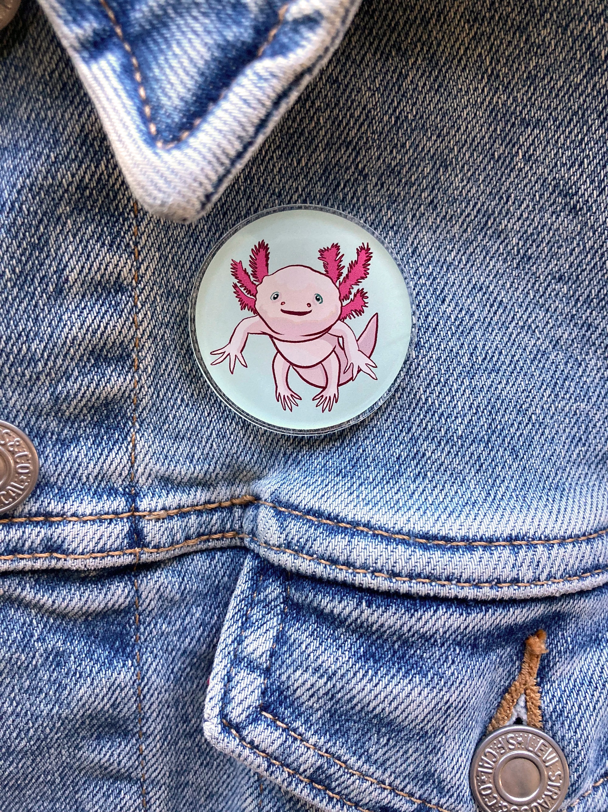 Axolotl Acrylic Pin Axolotl Pin Gifts Under 10 - Etsy