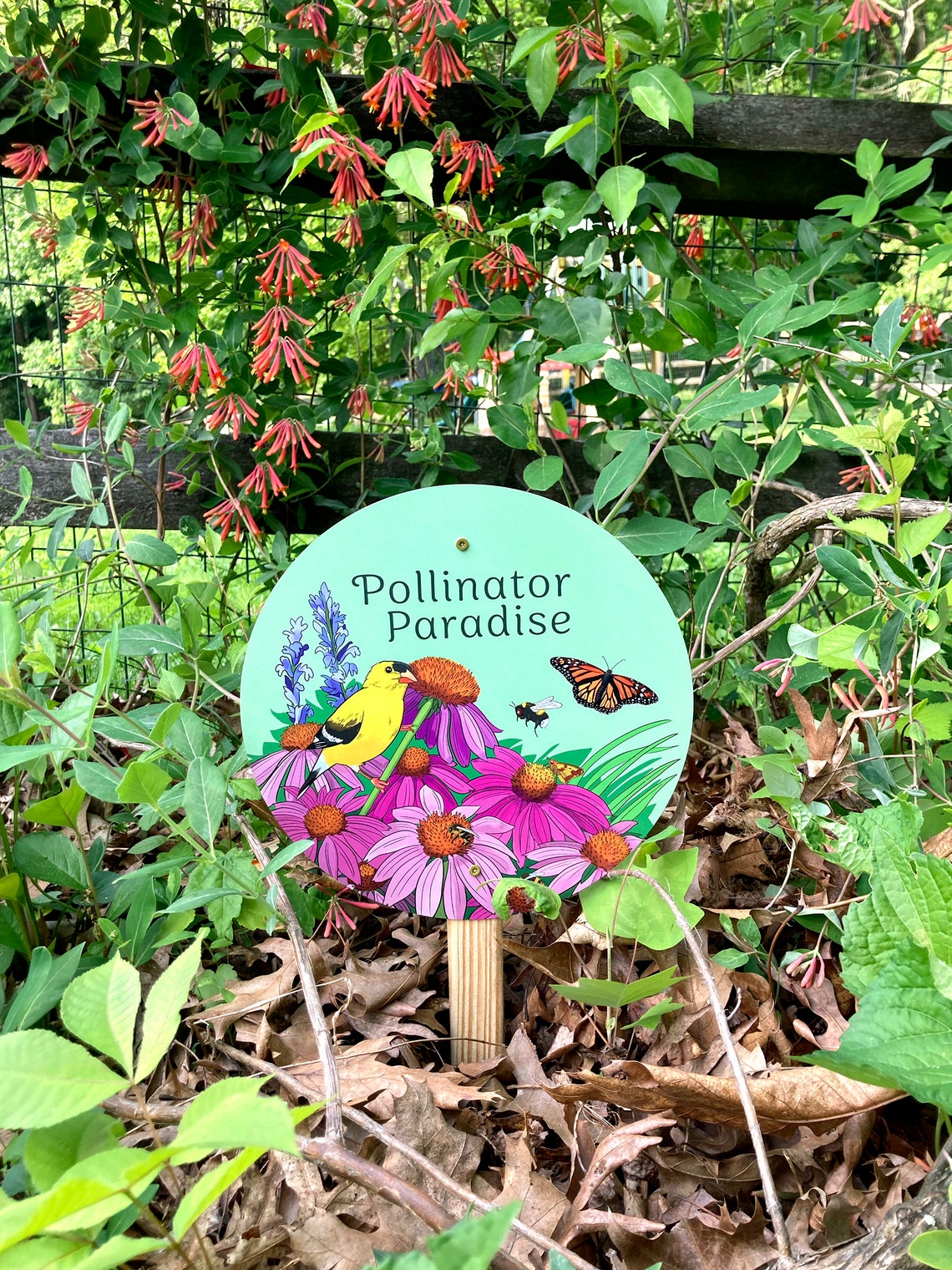 Pollinator Garden Sign | Native Plants Wildlife Habitat | Aluminum ...