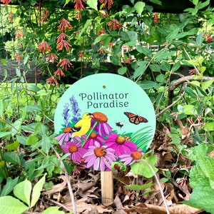 Pollinator Garden Sign | Native Plants Wildlife Habitat | Aluminum ...