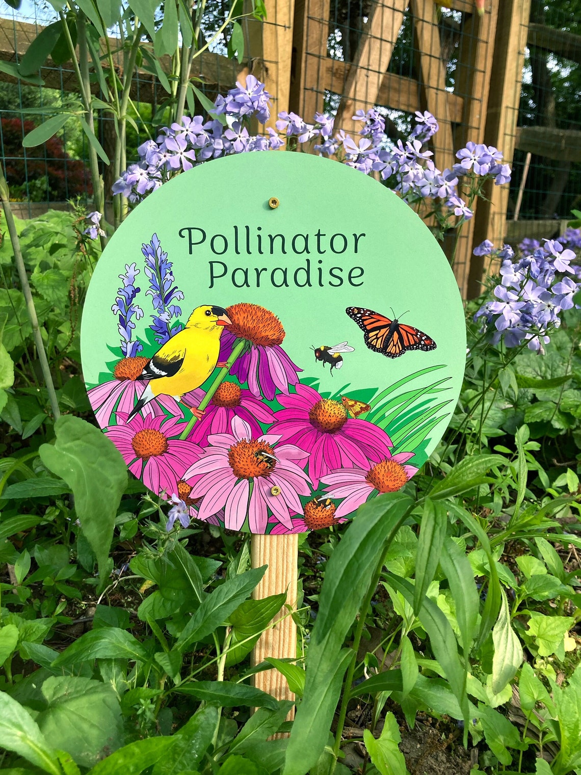 Pollinator Garden Sign | Native Plants Wildlife Habitat | Aluminum ...