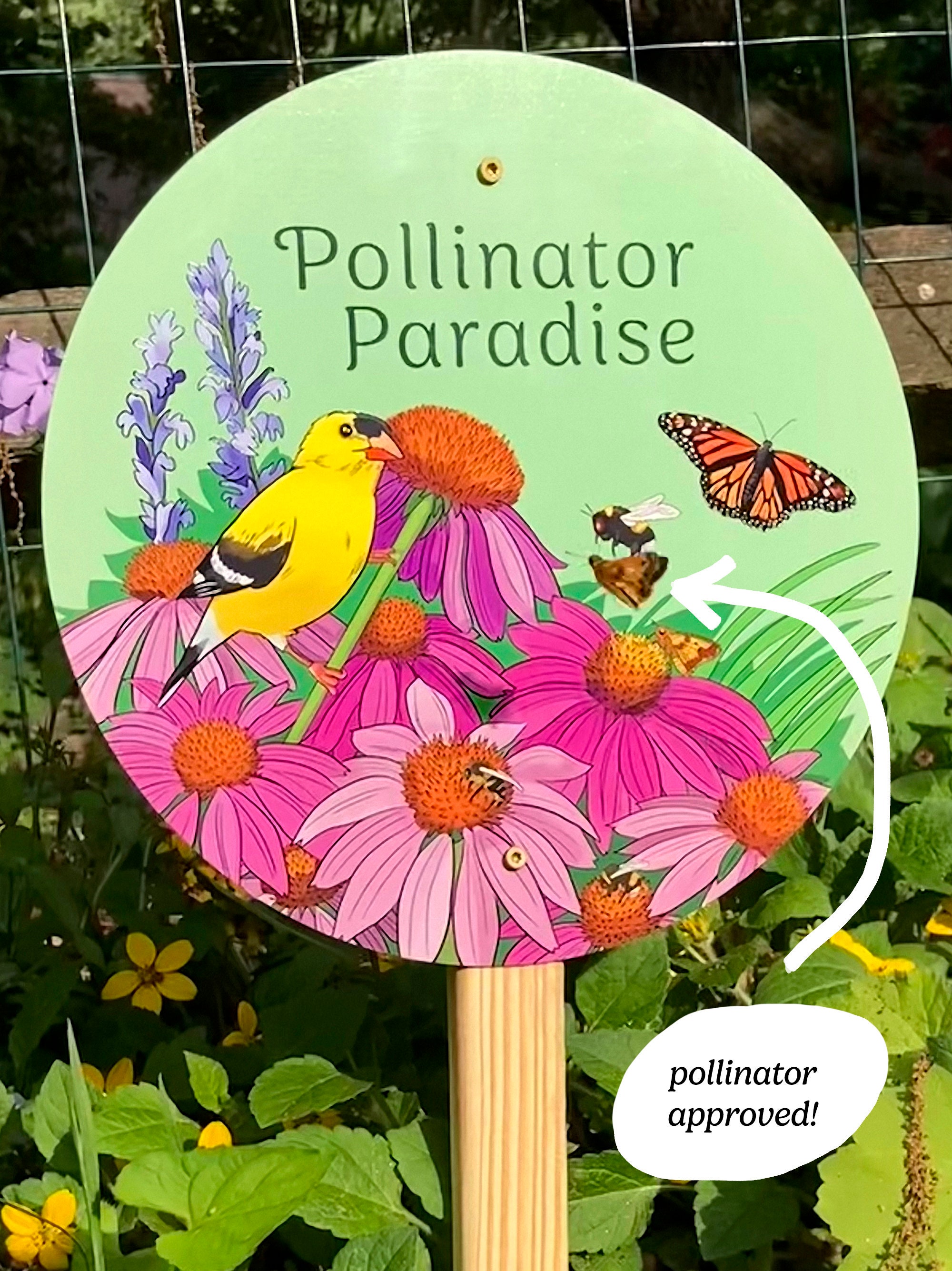 Pollinator Garden Sign | Native Plants Wildlife Habitat | Aluminum ...