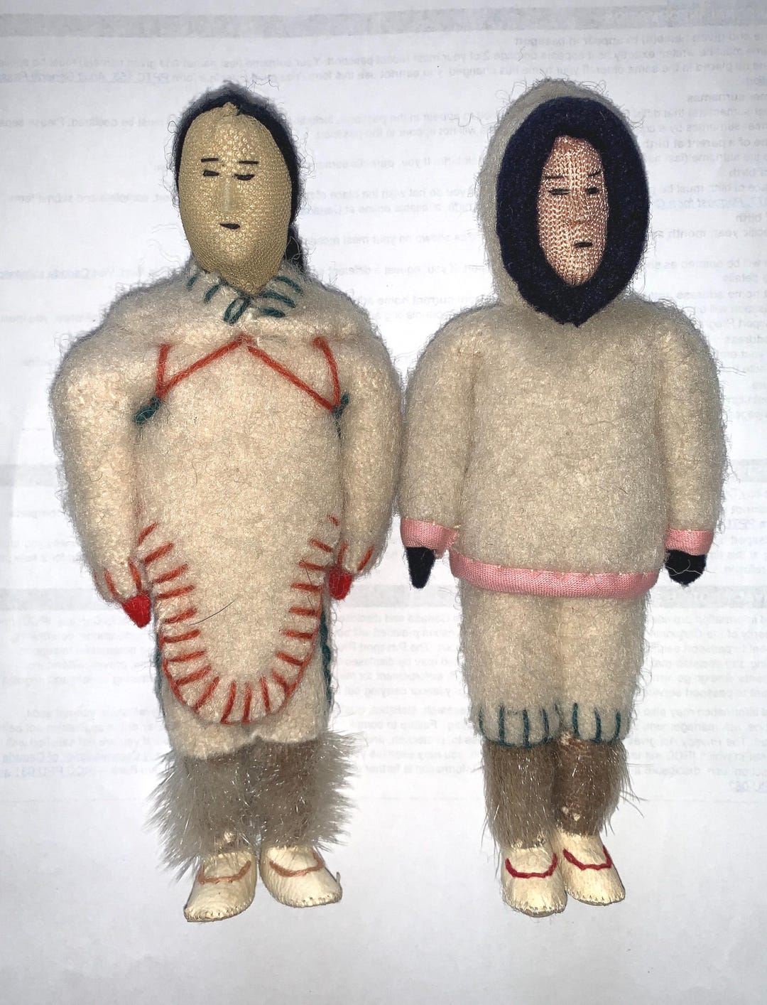 Vintage Inuit Eskimo Art DOLLS W Soft HEAD Traditional Clothing: About ...