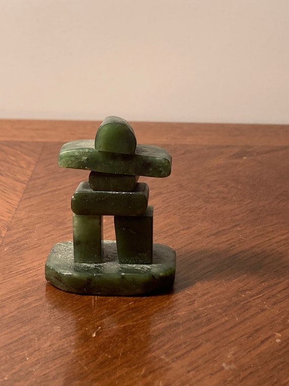 small Art Sculpture 2x1.5x1 Inuit Jade Carving INUKSHUK Art ...