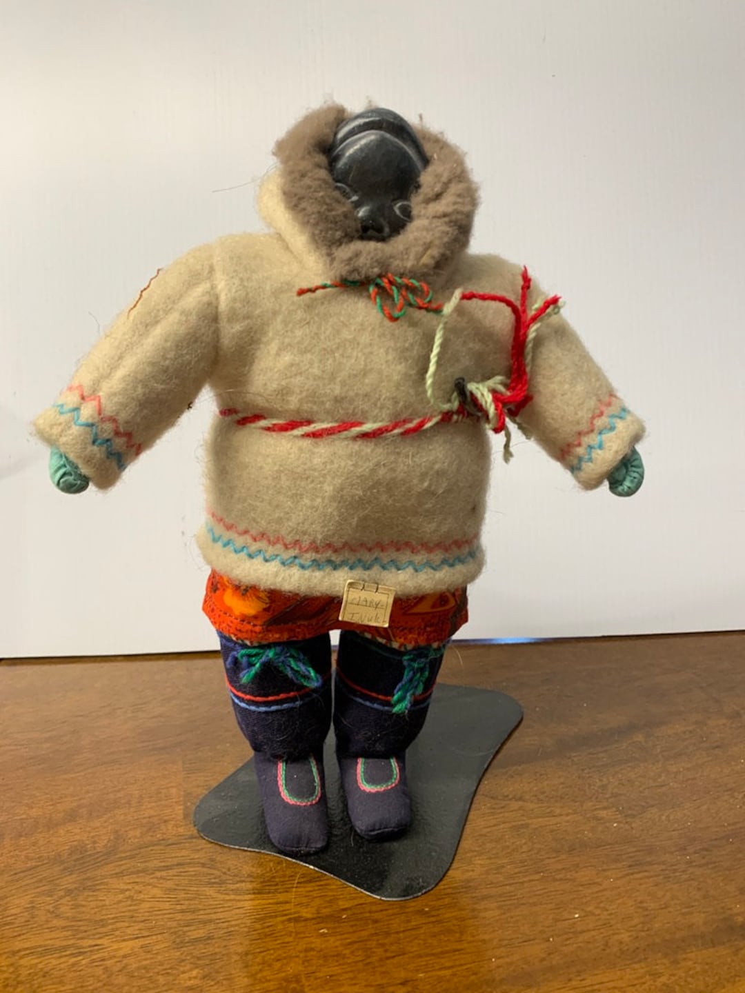 DOLL Inuit Eskimo Art W Carved Soapstone Head Traditional - Etsy