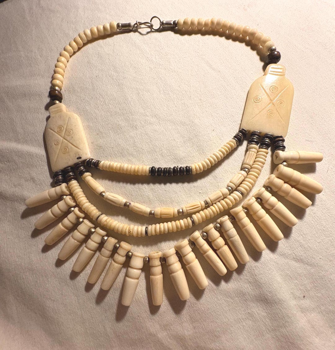 Indigenous Inuit First Nations Antler Necklace With Pendant With Some ...