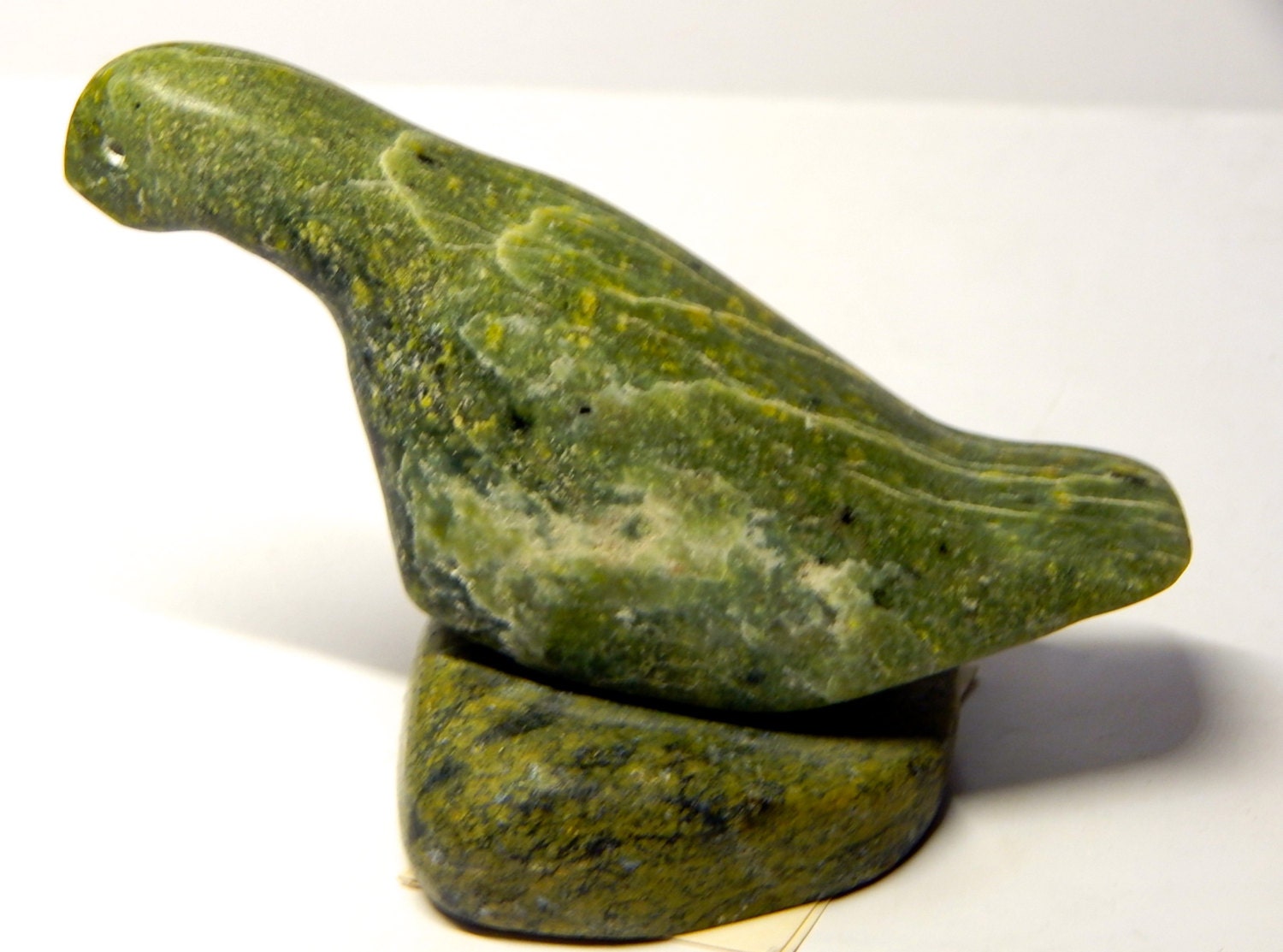Inuit Serpentine Art Carving, BIRD, Igloo Sticker, 3x4x3, COA, Cape ...