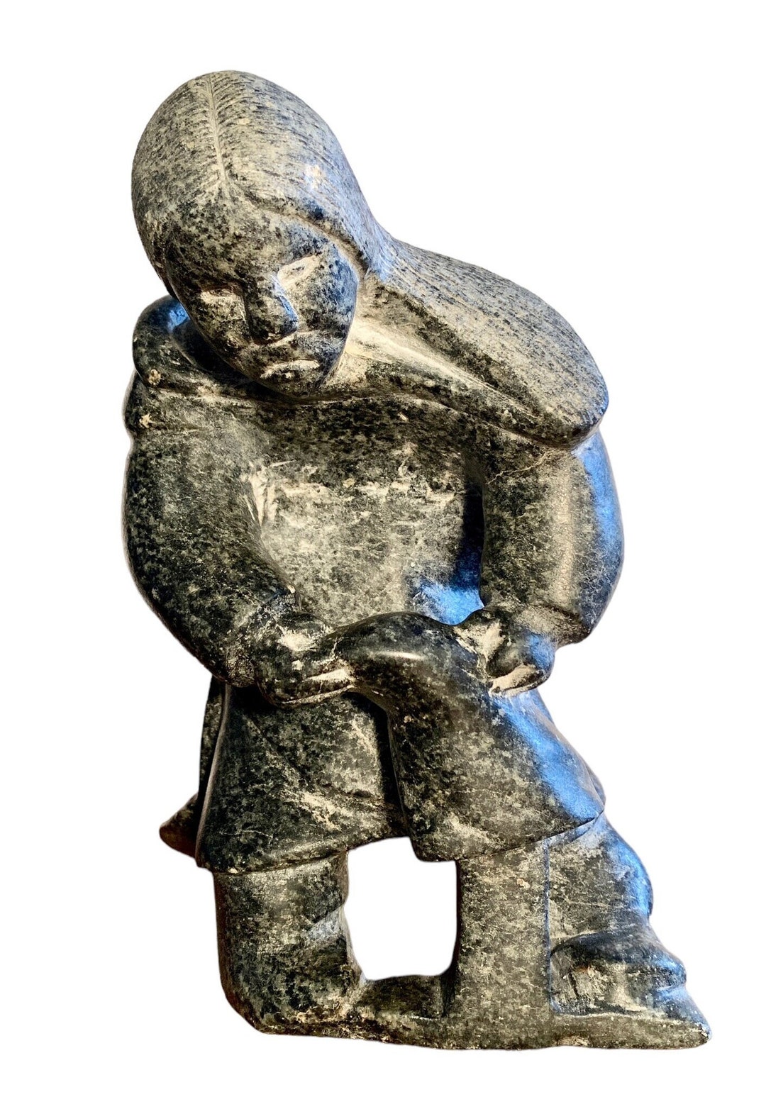 Elisapie Qupanuarjuaq Padlayat, Inuit Eskimo CARVING Mother With Tool ...