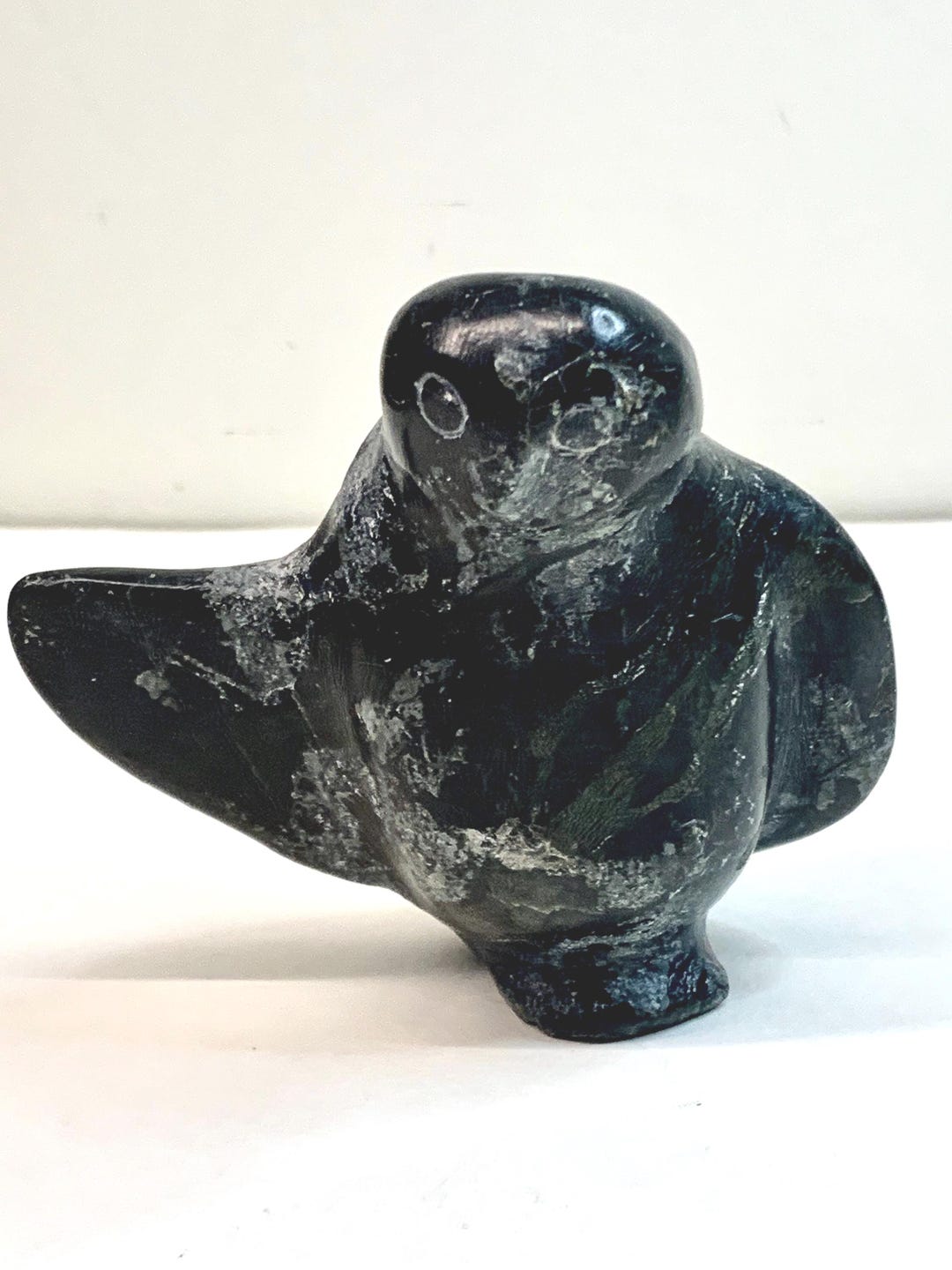 Inuit Art Carving Sculpture, BIRD With Outstretched Wing, Signed in ...