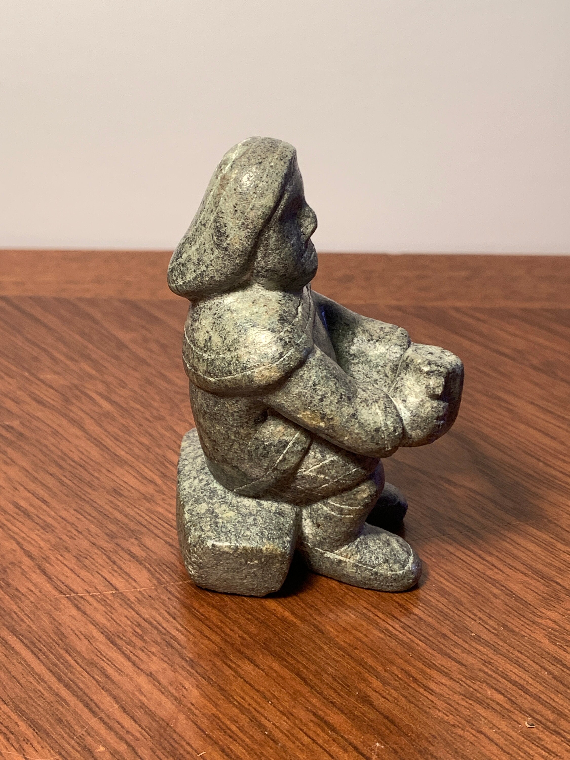 Inuit Art Soapstone Sculpture Carving Inuk With Cup - Etsy Canada