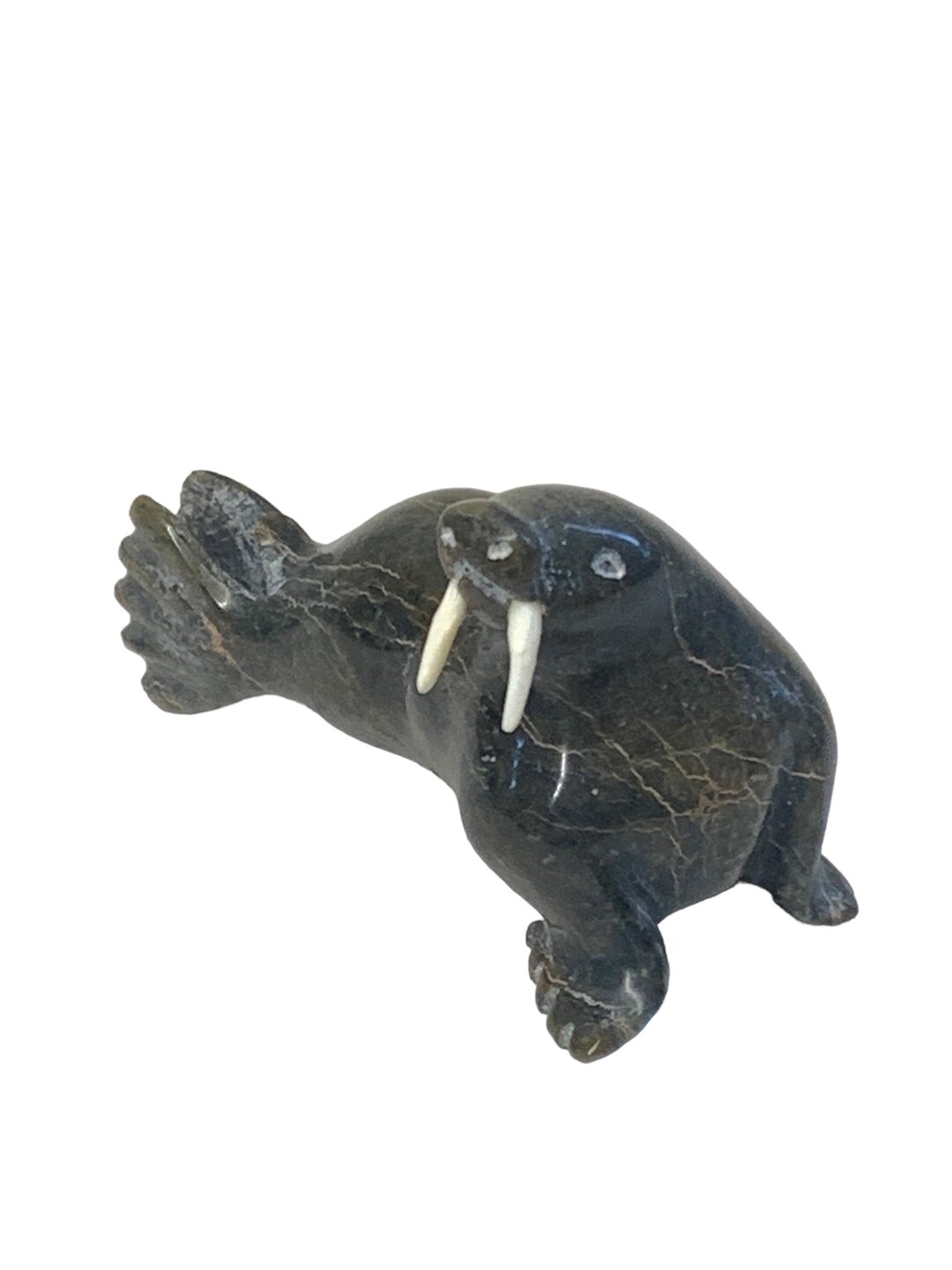 Toonoo Sharkey, Inuit Eskimo Art Soapstone Carving, WALRUS, 4x3x2 - Etsy