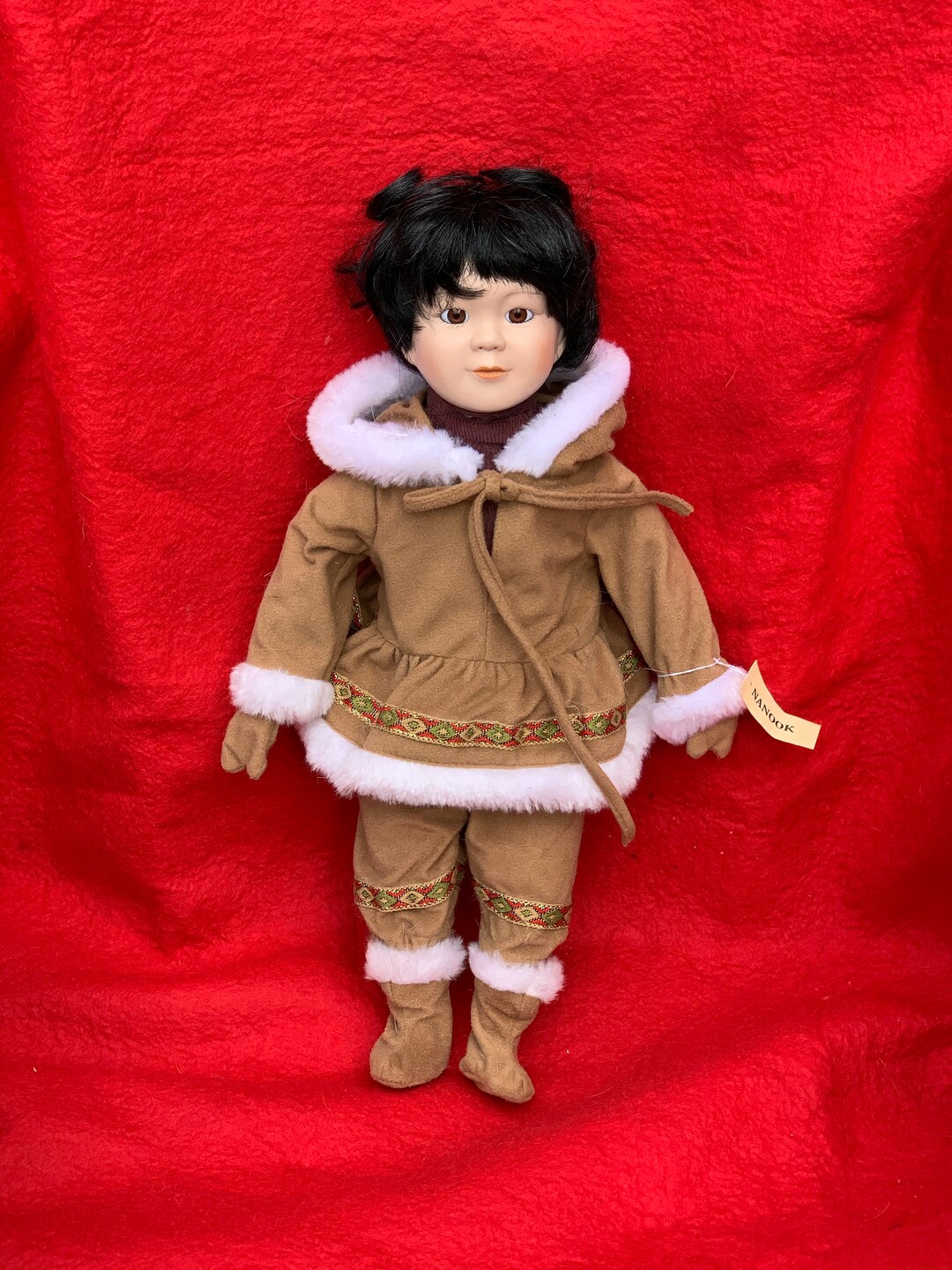 Inuit Eskimo Doll NANOOK Plastic Black Hair Summer - Etsy