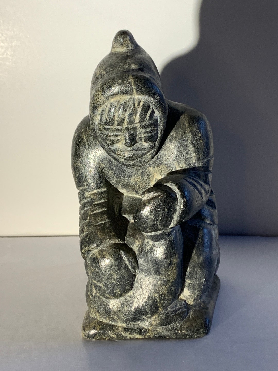 Lukasi Ka, Inuit Art Carving Sculpture, Probably Sugluk/salluit Hunter ...