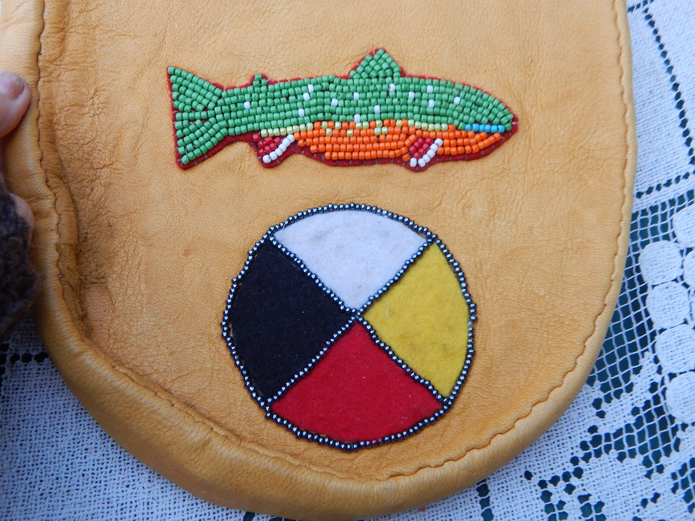 First Nation Large Soft Leather Pouch for Medicine or Drum - Etsy Canada