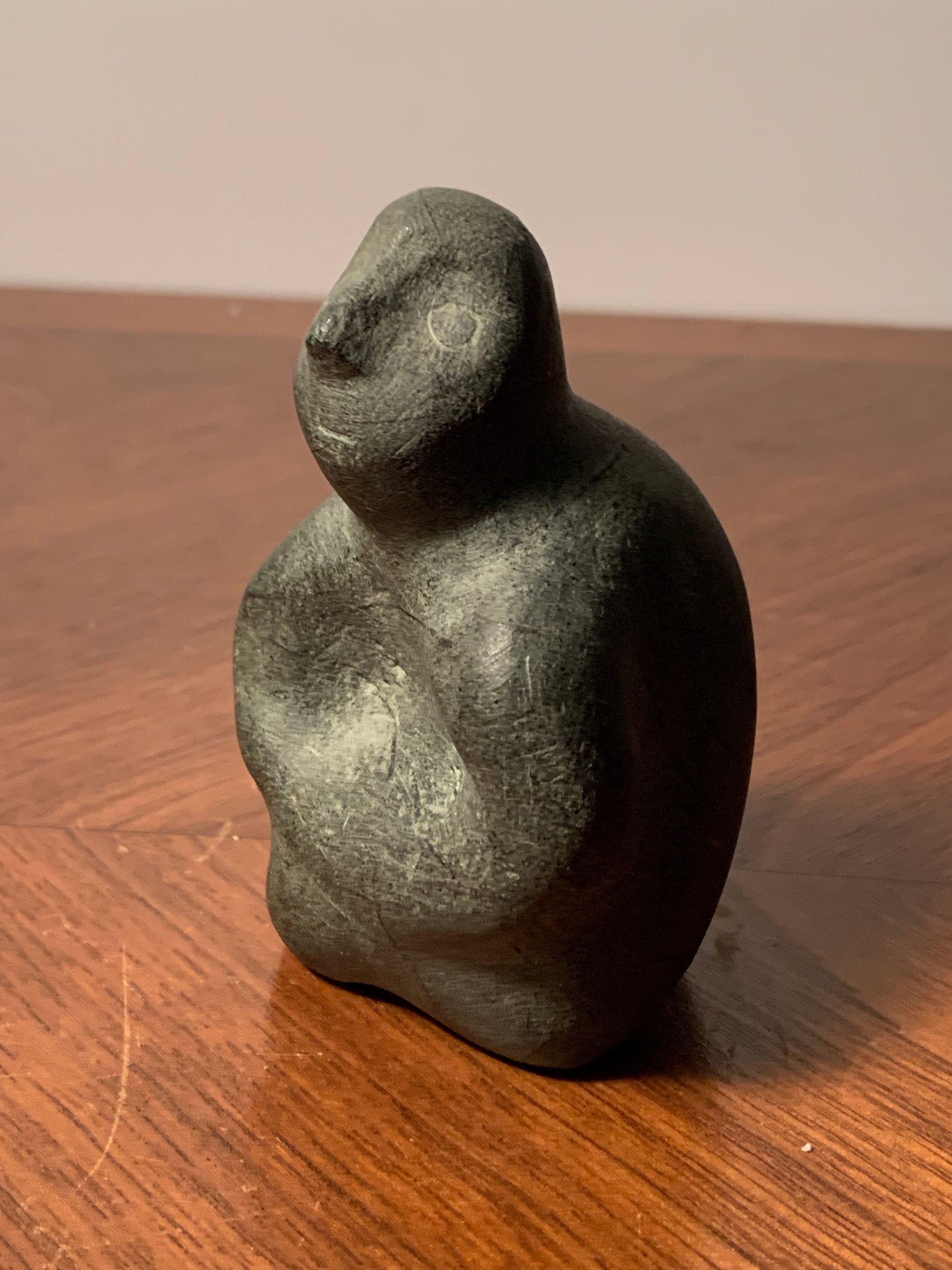 Baker Lake COA card syllabics INUK 7x3x2 Inuit Art Soapstone Sculpture ...