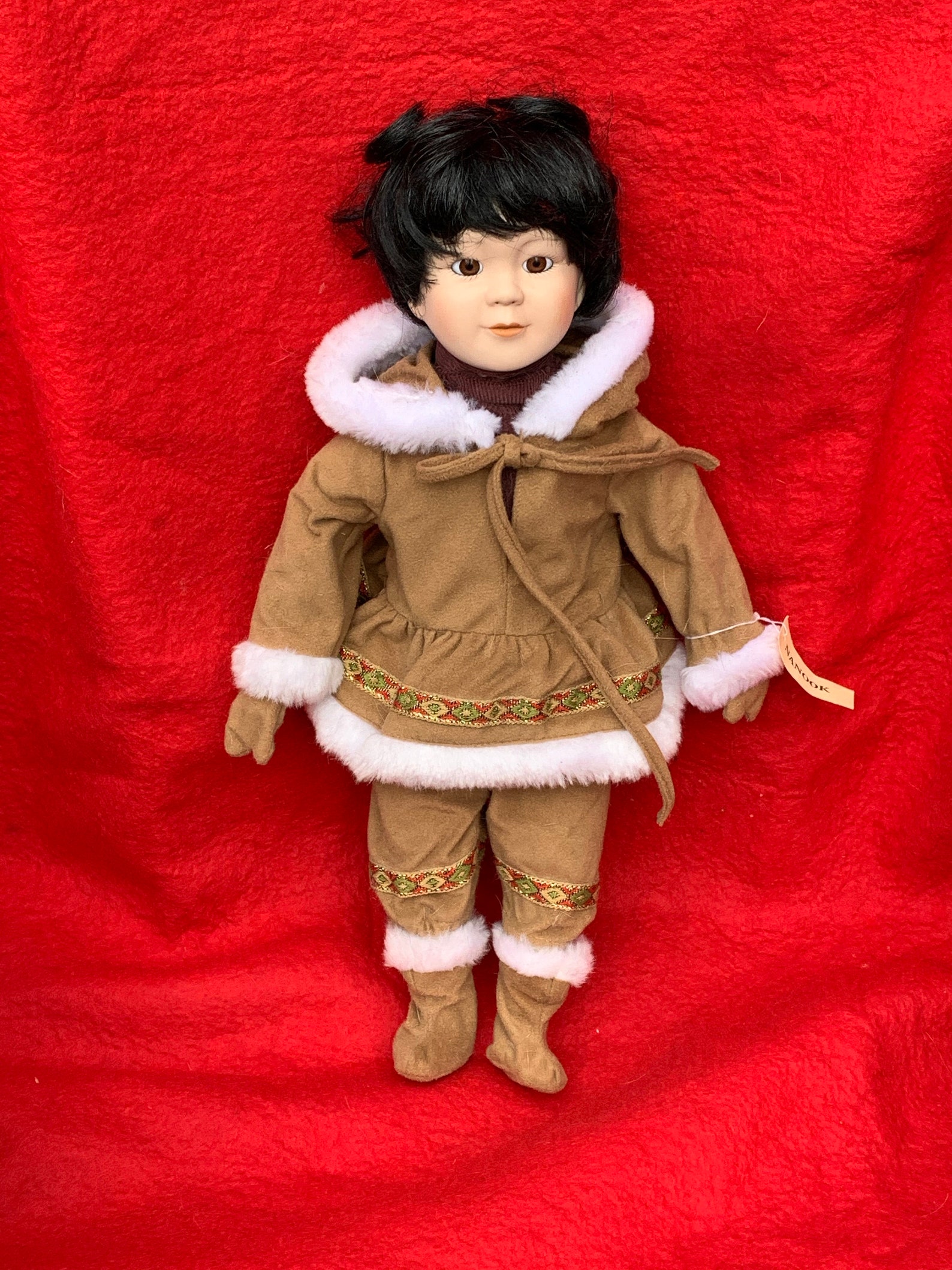 Inuit Eskimo Doll NANOOK Plastic Black Hair Summer - Etsy