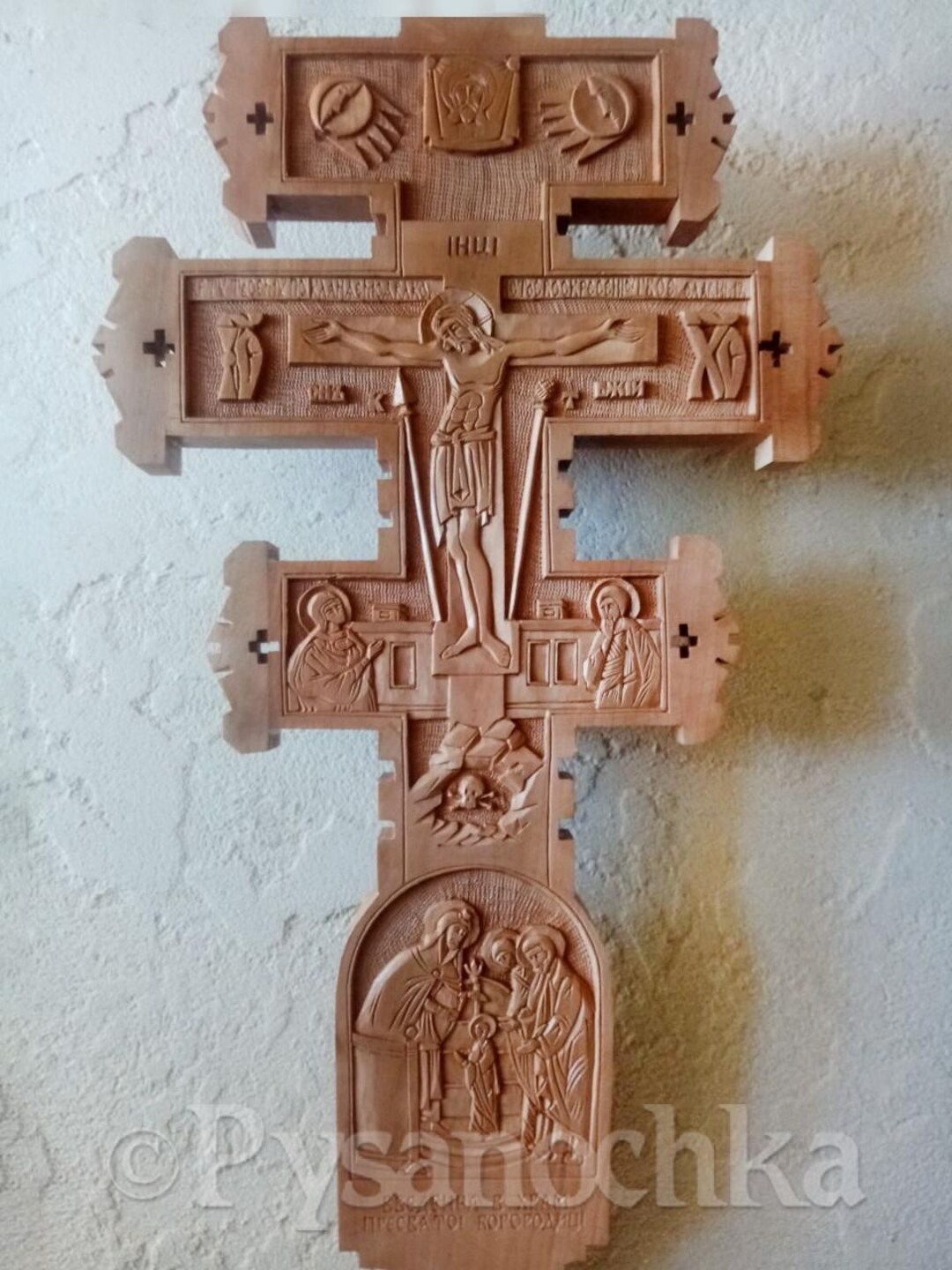 Decorative Wall Cross / Ukrainian Hutsul Hand Carved Wooden Cross. Best ...