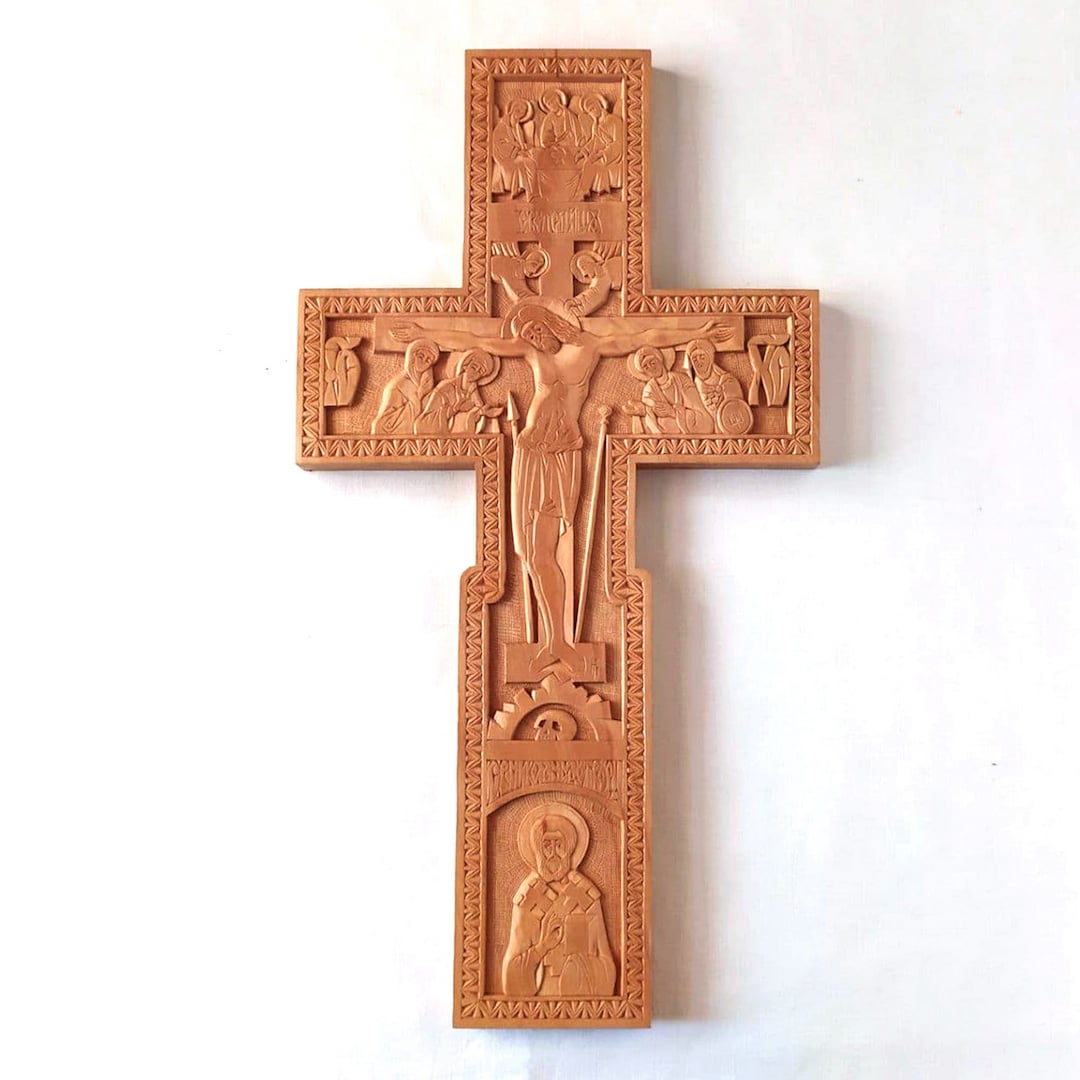 Decorative Wall Cross / Ukrainian Hutsul Hand Carved Wooden Cross. Best ...