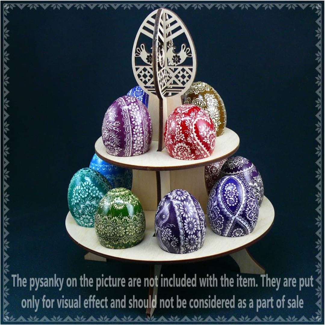 Real Plywood Pysanka Display Stand for 12 Chicken Easter Egg. Pysanky ...