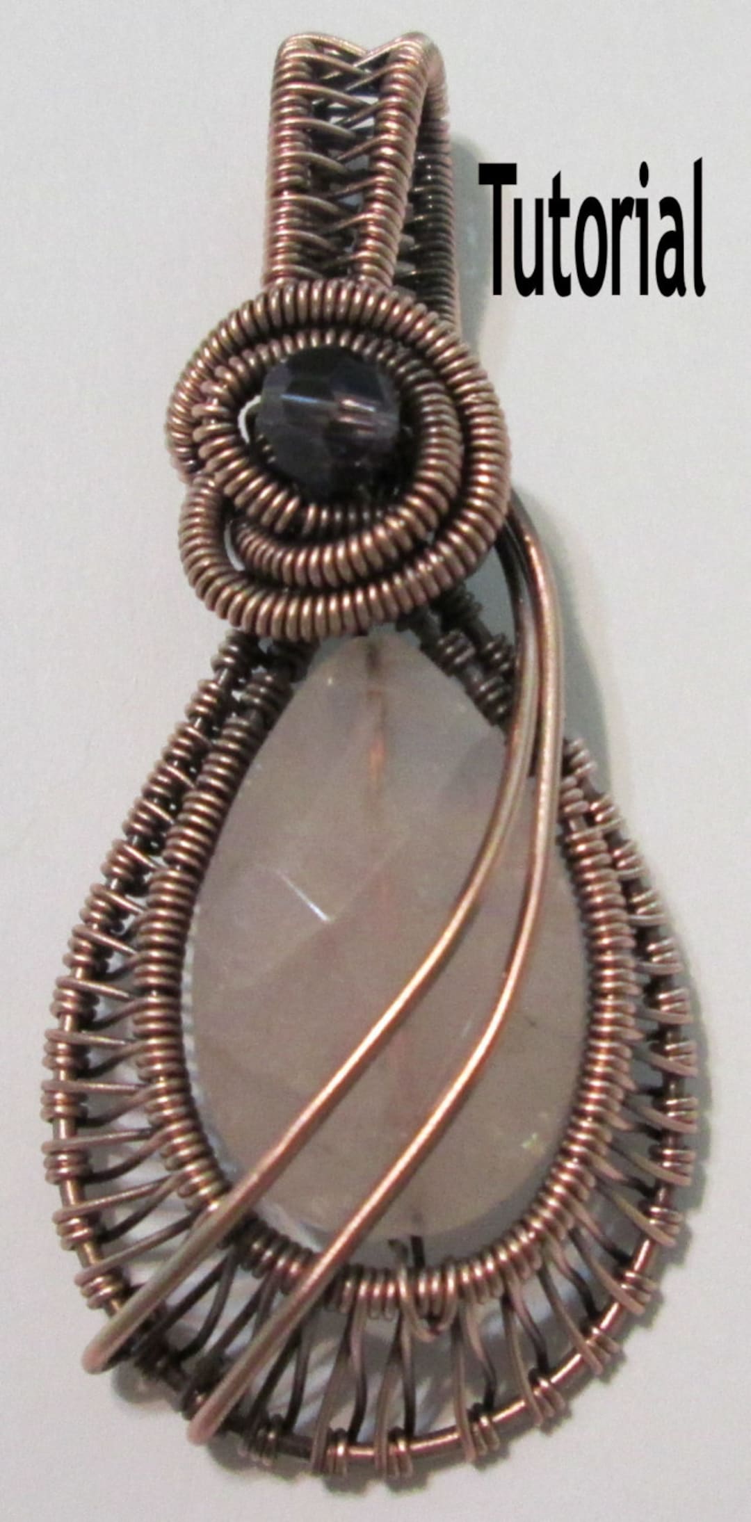 Tutorial for Wire Wrapped Drop Pendant - Etsy