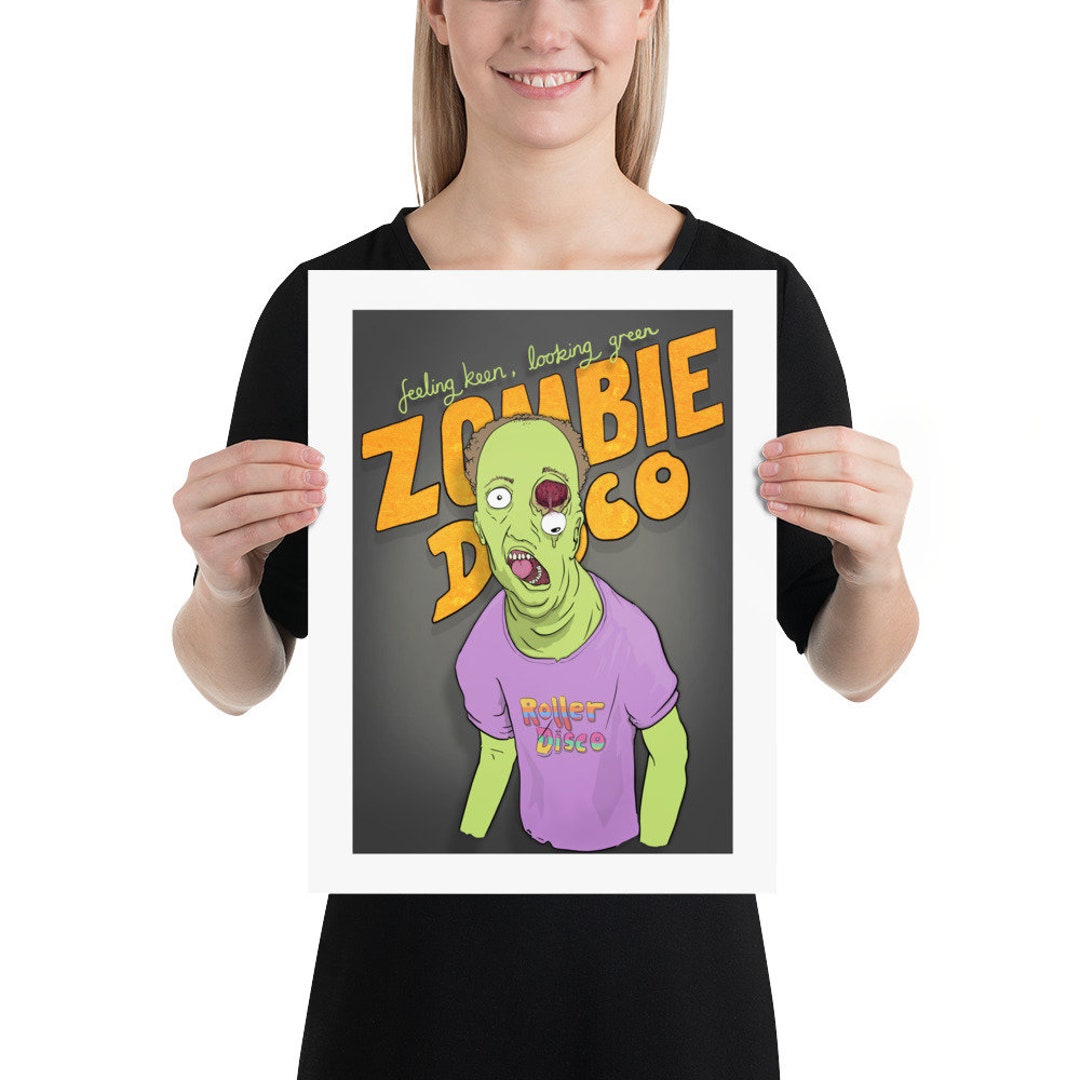 Original Poster Art "zombie Disco" by Mr Pilgrim - Etsy
