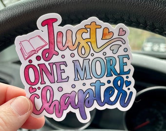 Never to Many Books Just One More Chapter Bookish Decal Bookish ...
