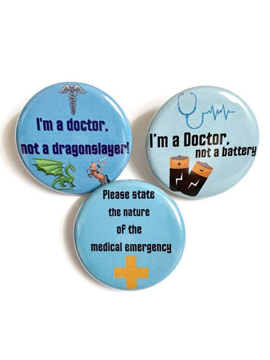 Sci Fi Emergency Medical Doctor Pins Trek Holographic Doctor Pinback ...