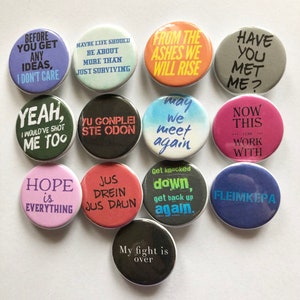 The 100 Quotes Murphy Clarke Trigedasleng Grounder Pinback | Etsy