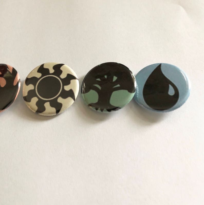 MTG Pins 5 Pack Mana Symbols Card Game Gaming Pins Gamer TCG - Etsy
