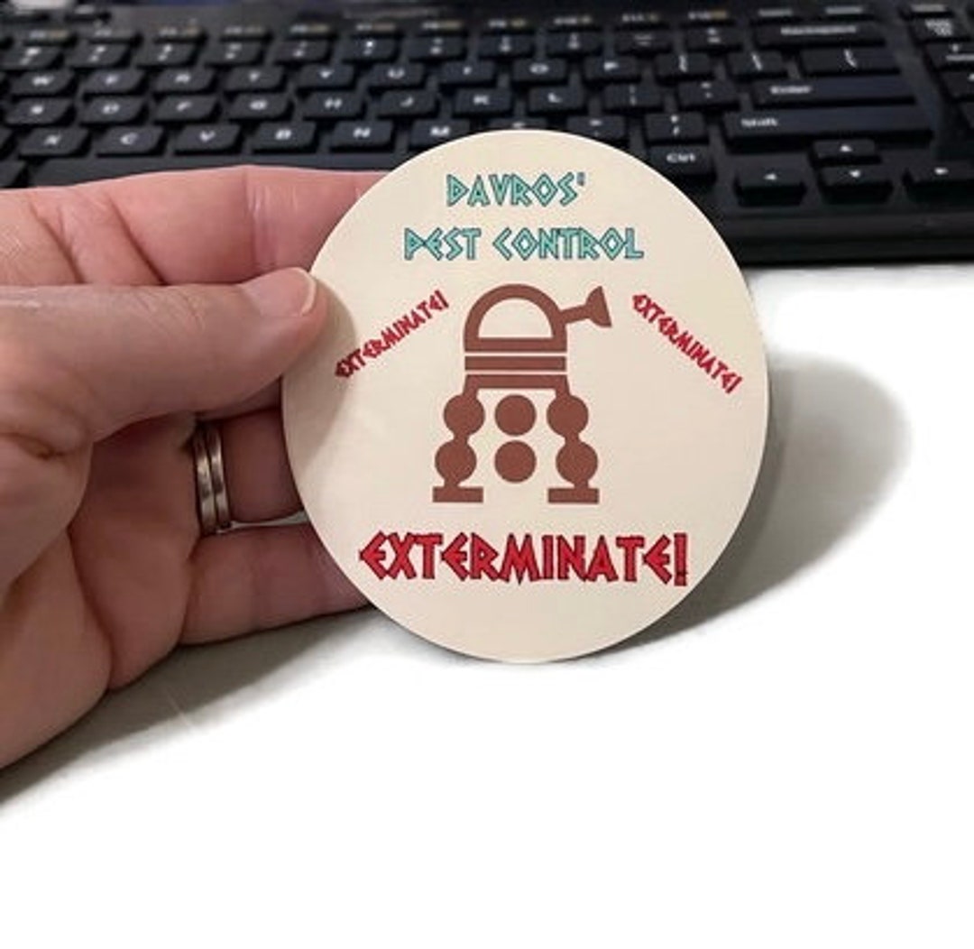 Exterminate Sticker Davros' Pest Control Doctor Who Quote Laptop ...