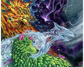 Four elements art | Etsy