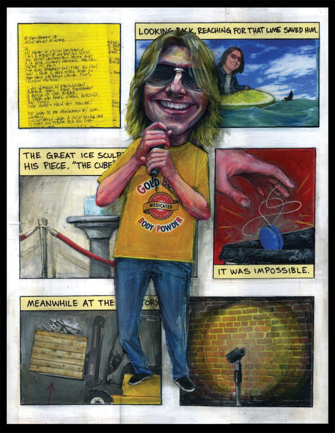 Mitch Hedberg Art Print Mitch Hedberg Portrait Comedian - Etsy