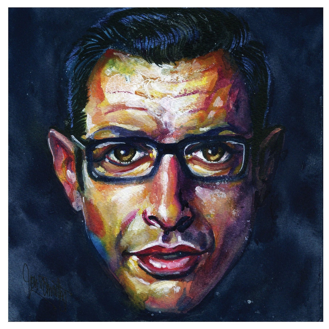 Jeff Goldblum Portrait Art Print | Etsy