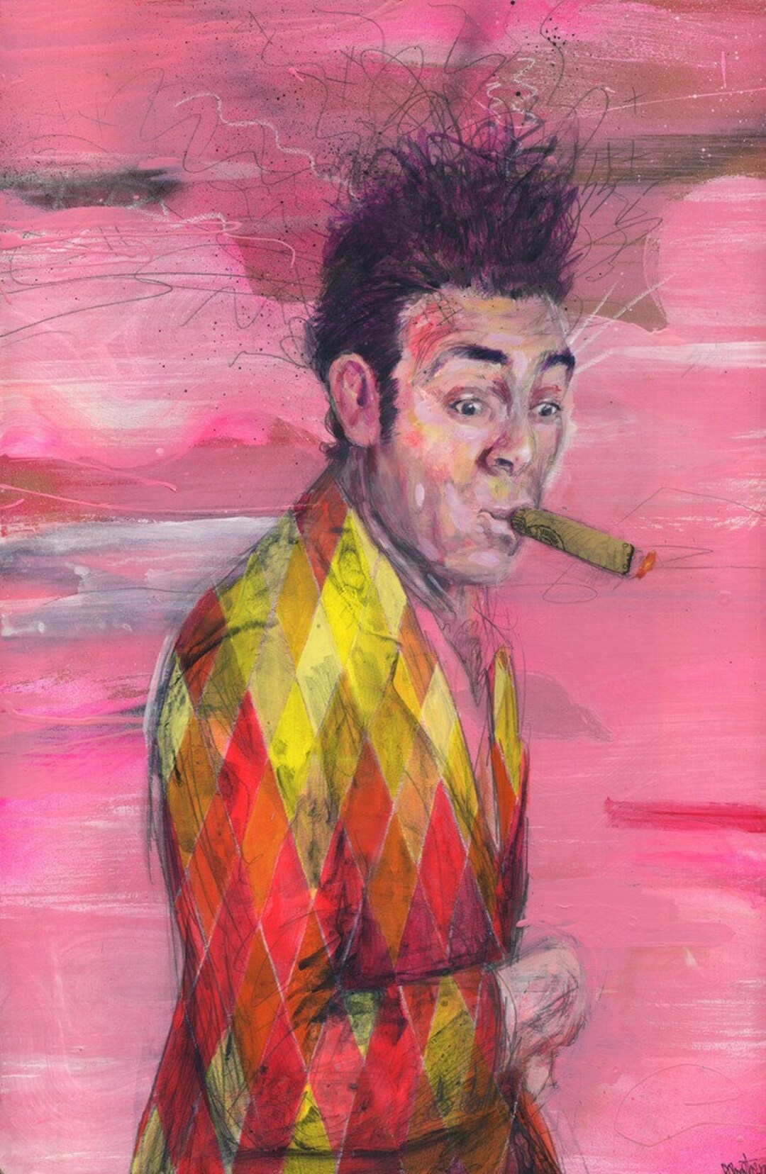 Kramer Seinfeld Art Print Wall Art Poster Print Seinfeld Art Kramer ...