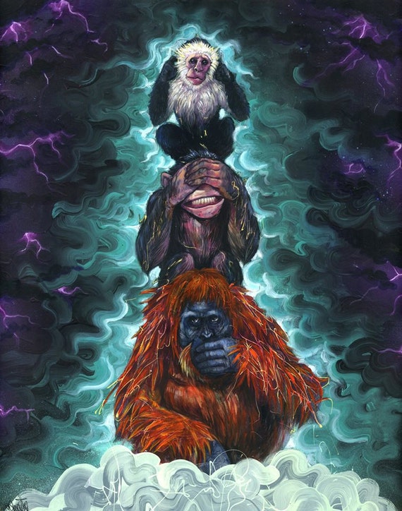 Evil Monkeys Drawings.