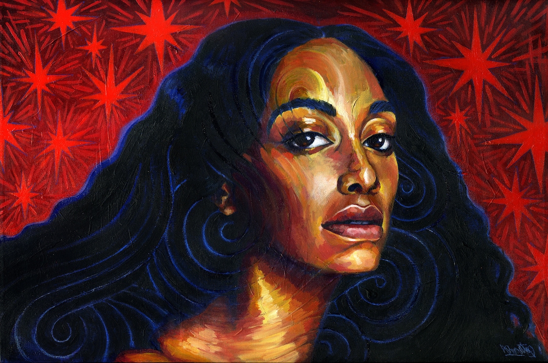 Solange Red Solange Knowles Portrait Art Print - Etsy