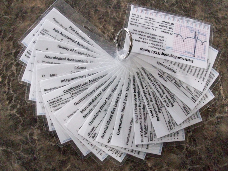 Small Nurse Cards Handy Pocket Reference for Nursing Students - Etsy Small Nurse Cards Handy Pocket Reference for Nursing Students - Etsy