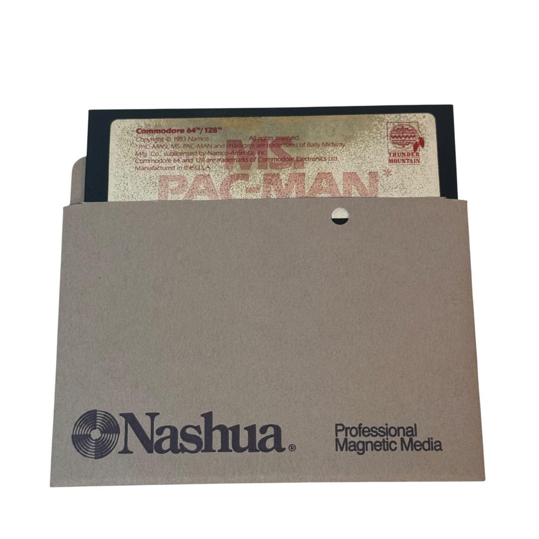 Vintage Commodore 64 / 128 Ms. Pac-man Game 5.25" Floppy Disk - Etsy UK