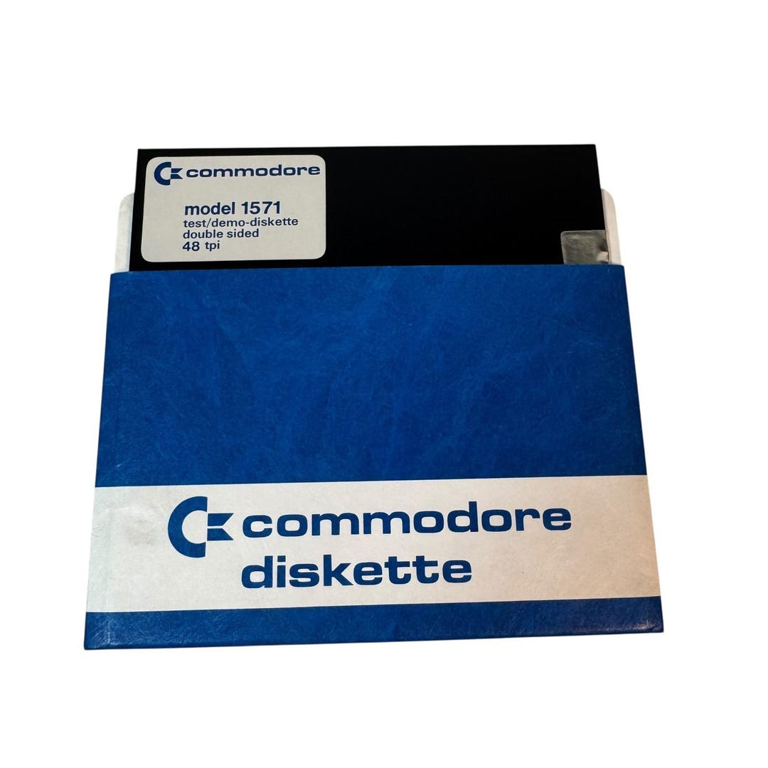 Vintage Commodore Model 1571 Test / Demo Diskette Double Sided 48 Tpi ...