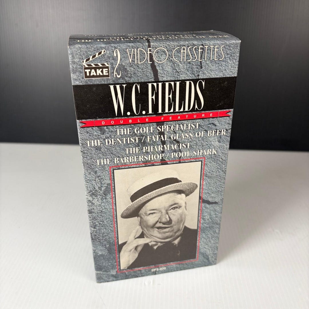 W.C. Fields VHS 1994 Comedy Double Feature Madacy Music Group - Etsy