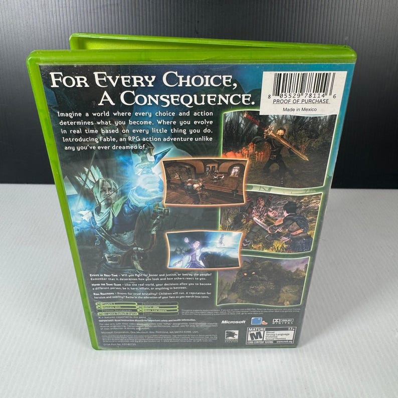 Fable 2004 Original Xbox Video Game RPG Action Adventure Complete CIB ...