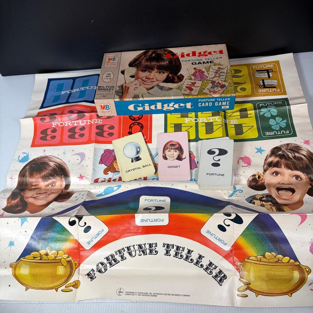 Vintage 1965 Gidget Milton Bradley Fortune Teller Card Based Game ...