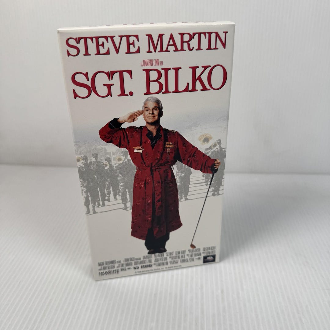 Vintage Sgt. Bilko VHS Movie Steve Martin Comedy 1996 MCA Universal ...
