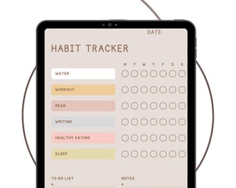 Weekly Habit Tracker Printable, Habit Tracker Template, Routine Tracker ...