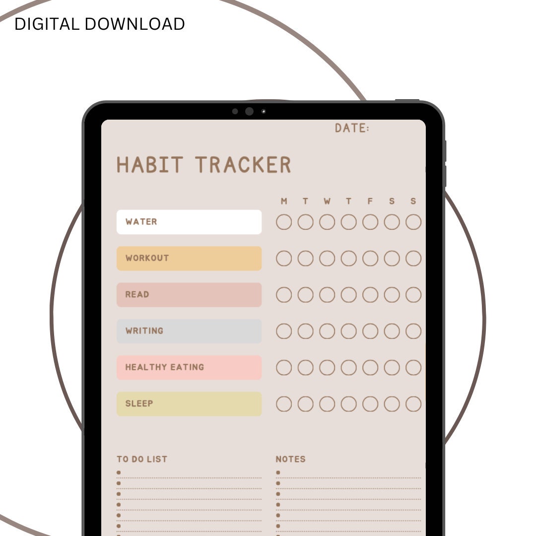 Weekly Habit Tracker Printable Habit Tracker Template Daily Routine ...
