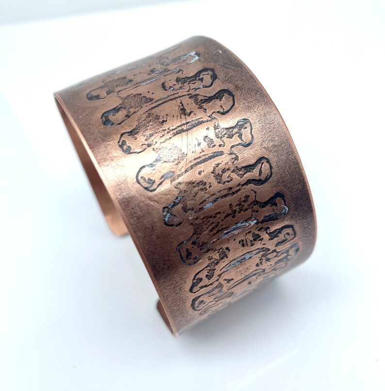 Wide, Large Size Copper Spinal Cord Cuff, Wide Hand Forged Copper Cuff ...
