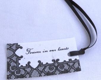 Memorial keepsake tags In memory of funeral tags plantable | Etsy